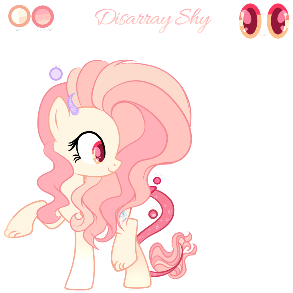 #3020349 - safe, artist:harmonyvitality-yt, oc, oc only, oc:disarray shy, hybrid, pony, base ...