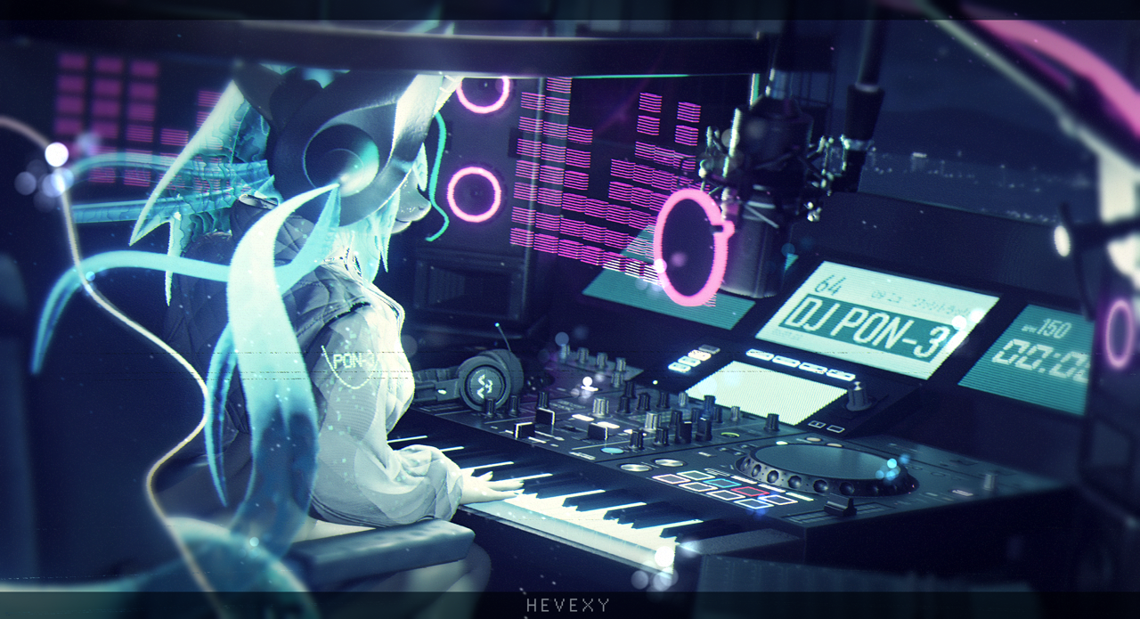 #3020390 - suggestive, artist:hevexy, dj pon-3, vinyl scratch, unicorn ...