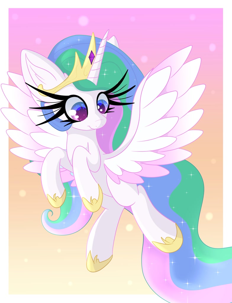 #3023291 - safe, artist:windykirin, princess celestia, alicorn, pony ...