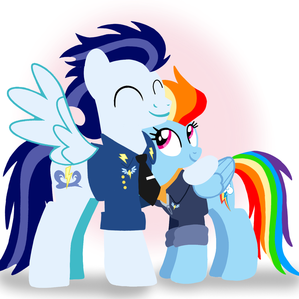 #3215991 - safe, artist:mlplary6, rainbow dash, soarin', pegasus, pony ...