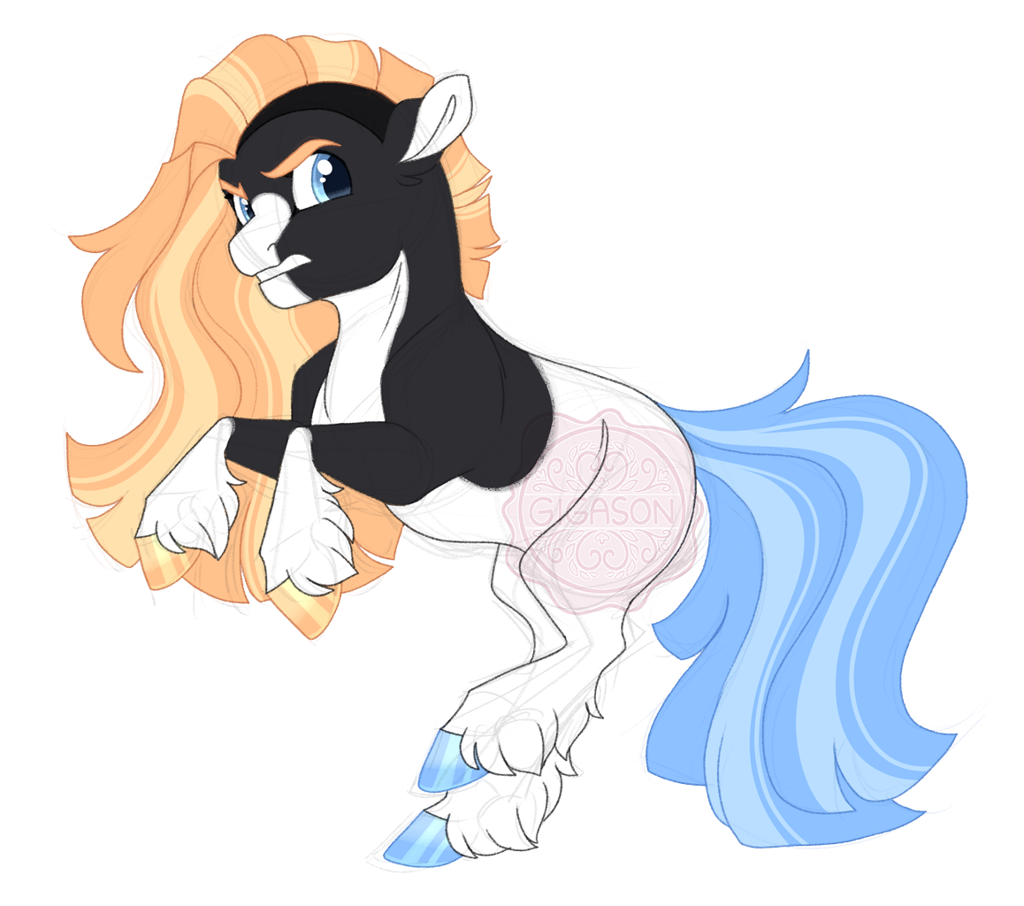 #3216152 - safe, artist:gigason, oc, oc only, oc:split, earth pony ...