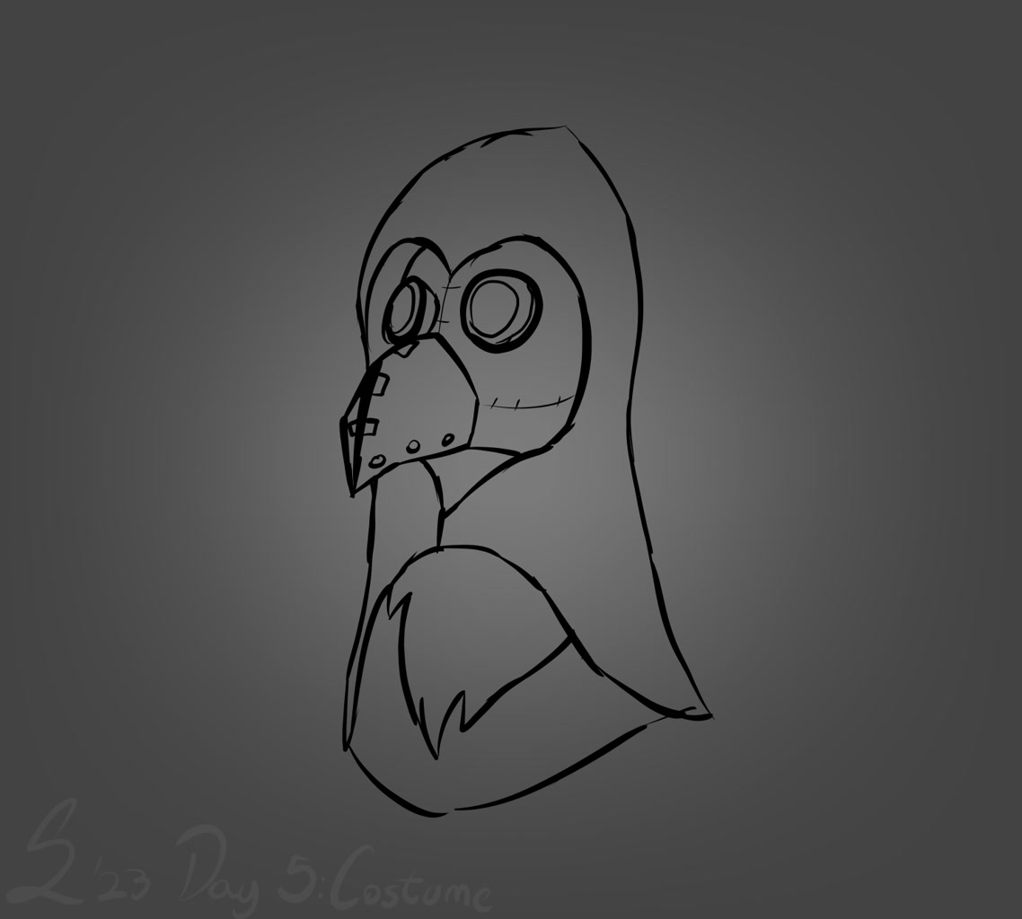 #3216447 - safe, artist:somber, oc, griffon, clothes, costume, inktober ...