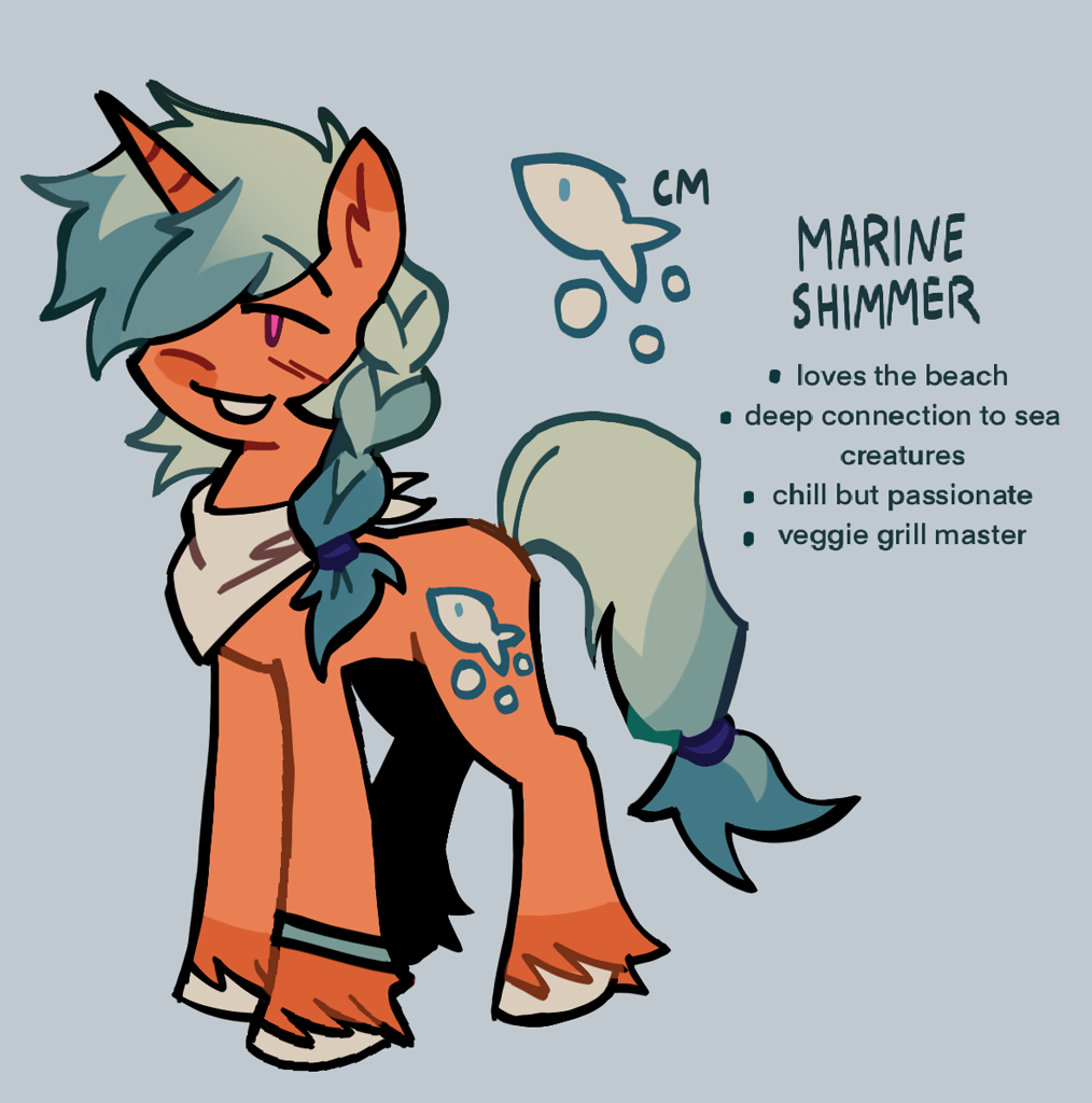 #3220057 - safe, artist:lawldog, oc, oc only, oc:marine shimmer, pony ...