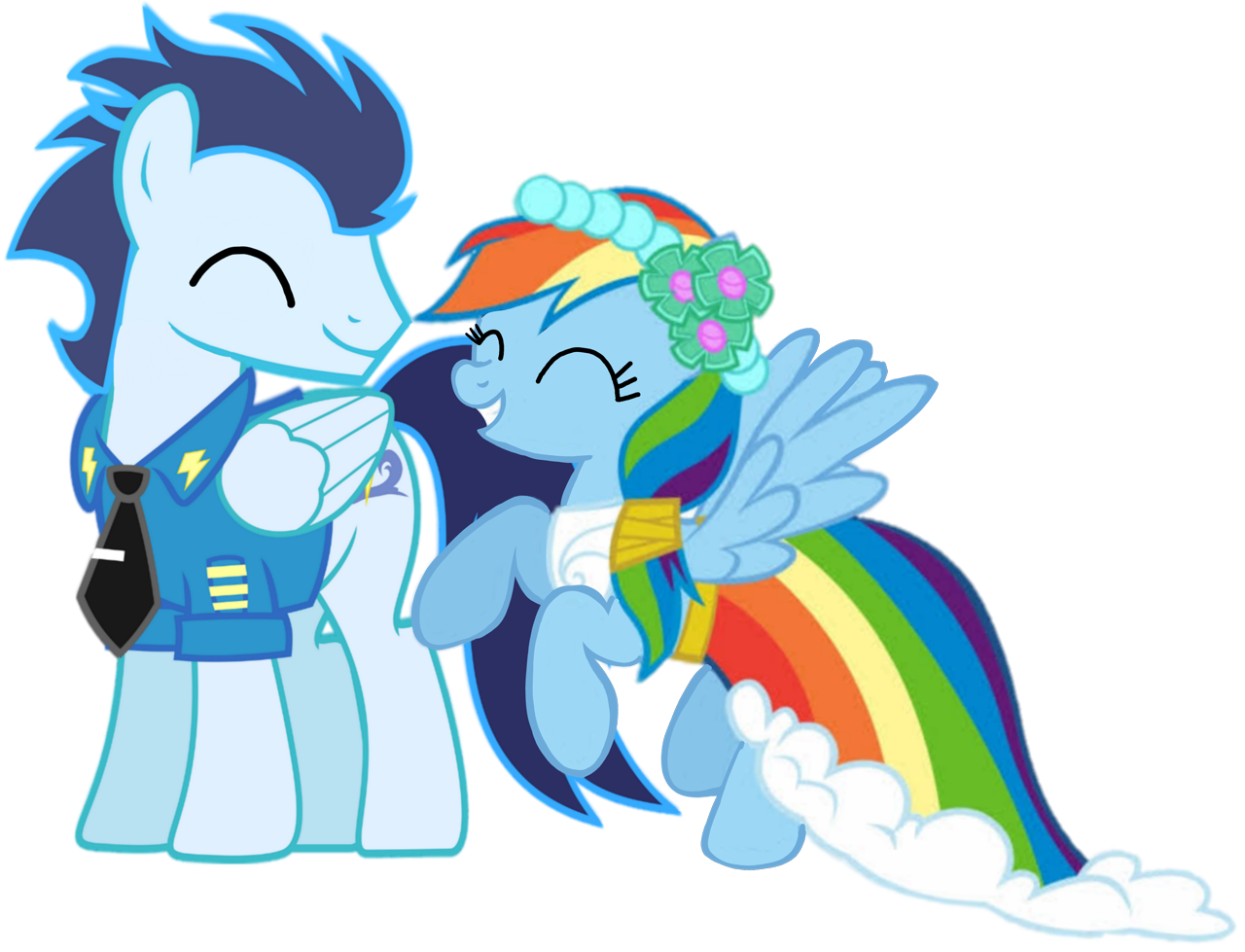 #3220122 - safe, rainbow dash, soarin', pegasus, pony, a canterlot ...