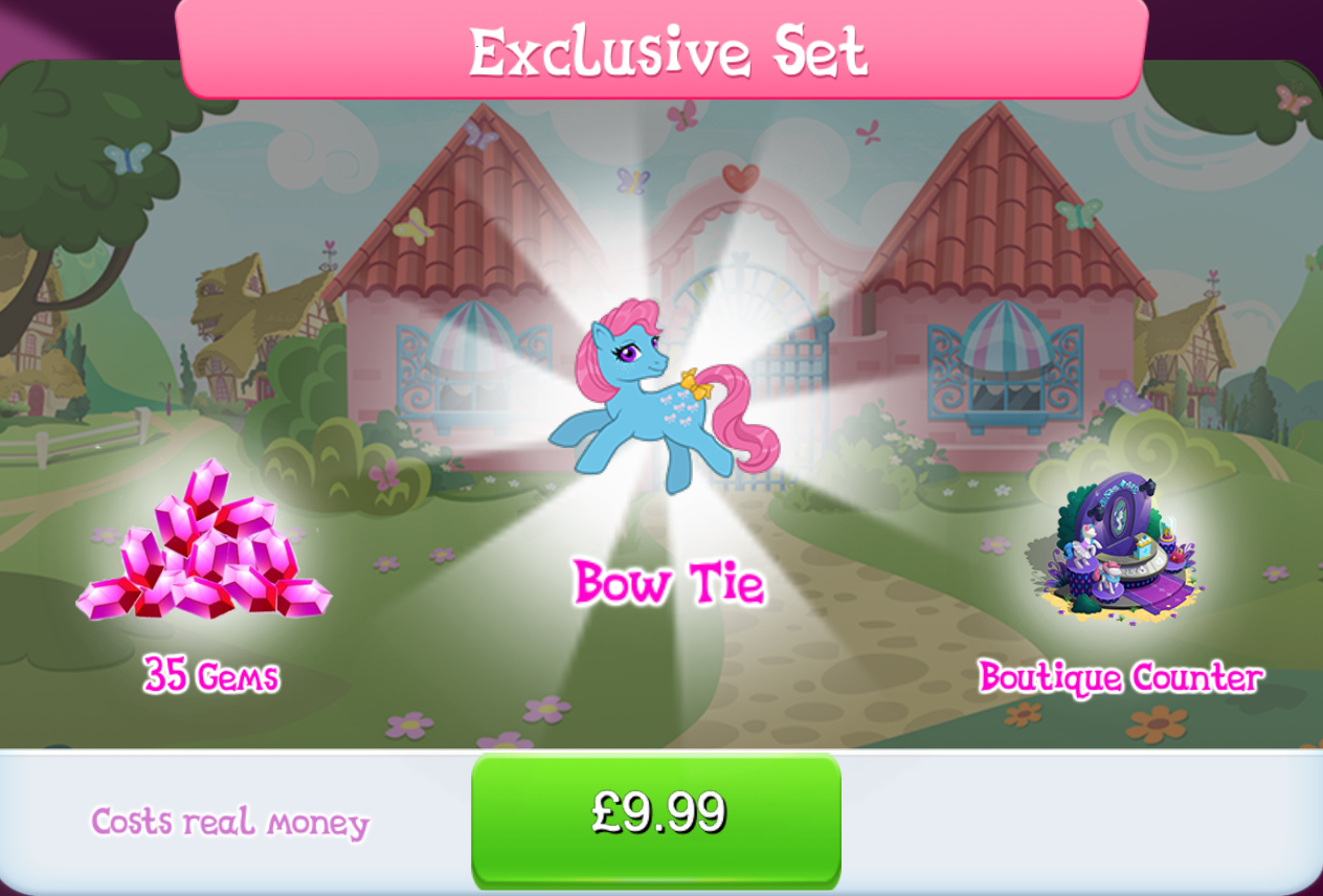 #3221249 - safe, gameloft, bow tie (g1), earth pony, pony, g1, g4, idw ...