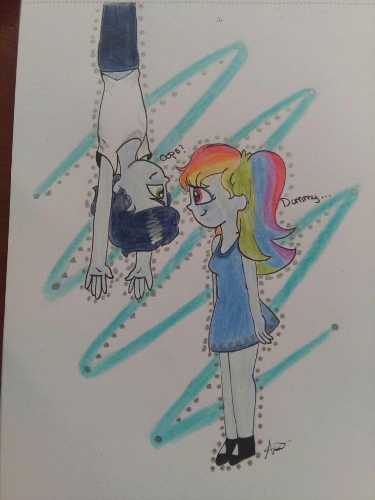 #3222379 - artist needed, safe, rainbow dash, soarin', human, equestria ...