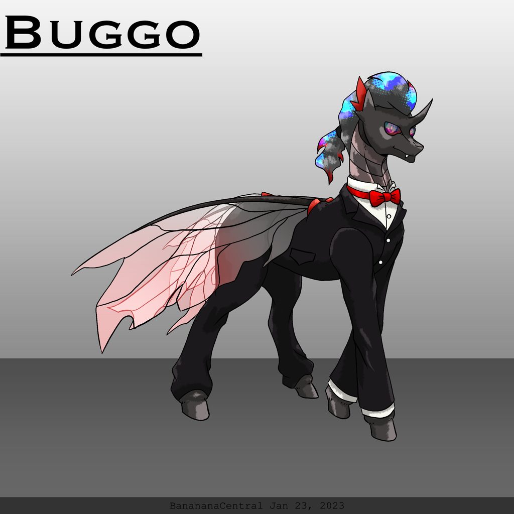 #3210948 - artist needed, safe, oc, oc only, oc:buggo, changeling, red ...
