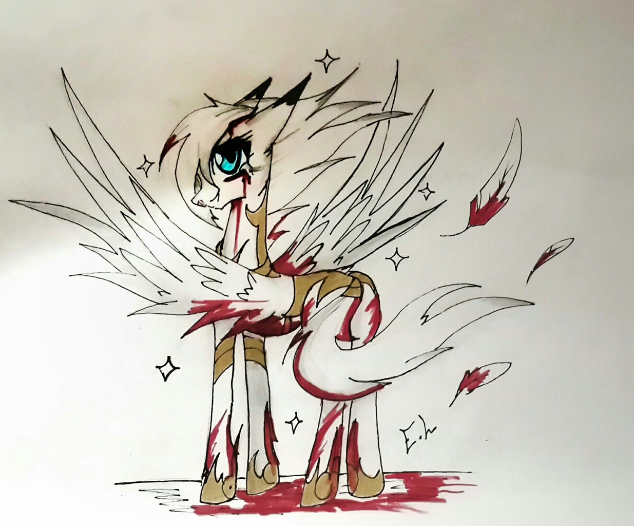 #3211137 - semi-grimdark, artist:hysteriana, oc, pegasus, pony, armor ...