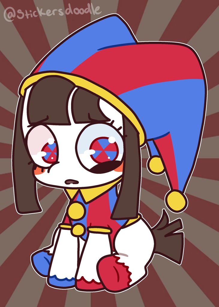 #3224907 - safe, artist:stickersdoodle, earth pony, pony, female, hat ...