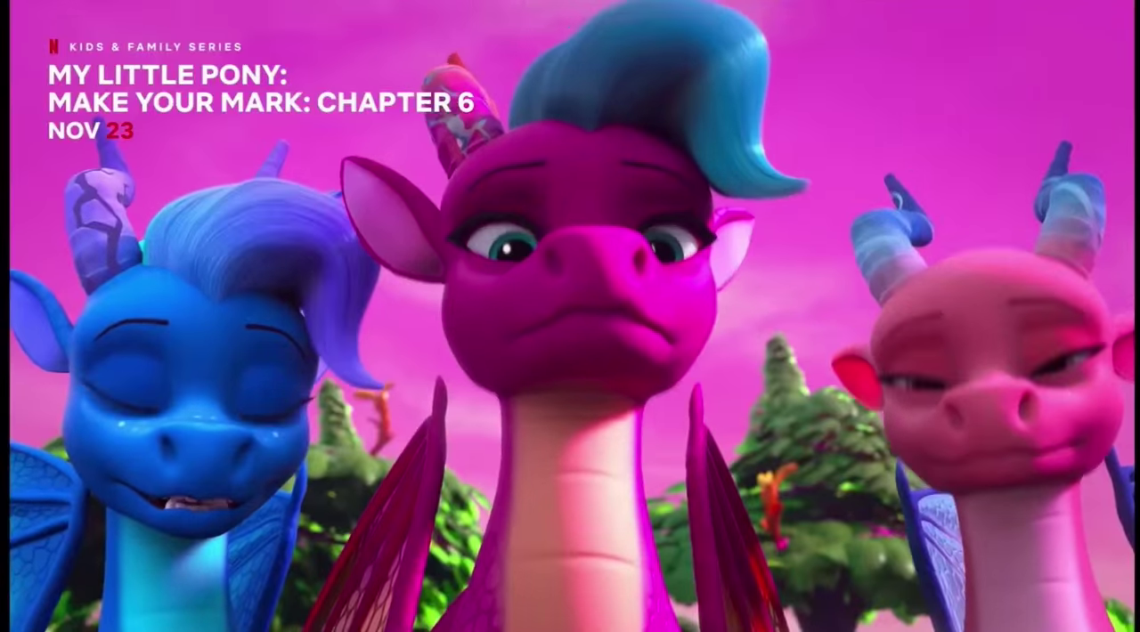 #3226113 - safe, screencap, blaize skysong, fountain (g5), hitch trailblazer, izzy moonbow, leaf ...