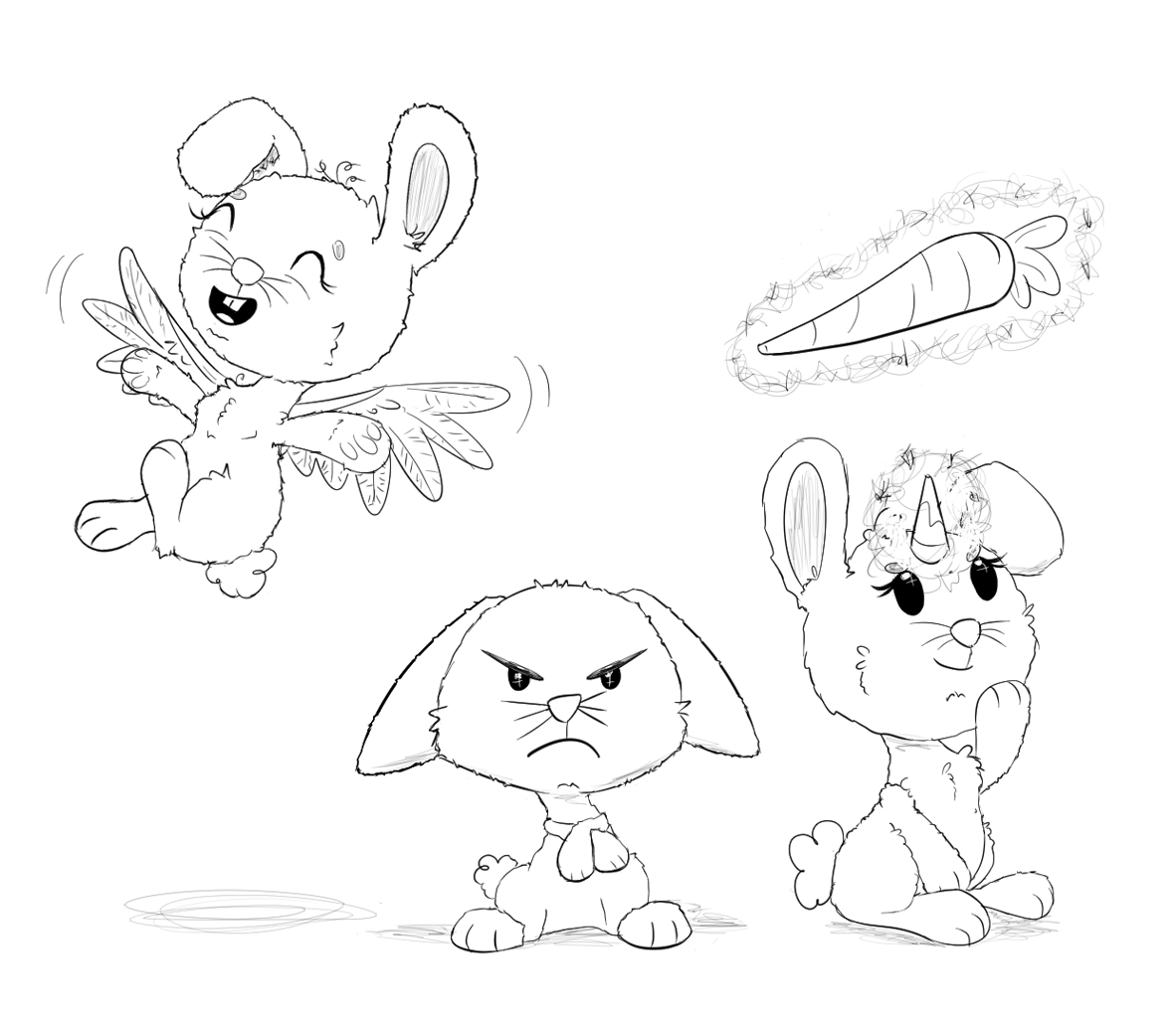 #3227302 - safe, artist:chopsticks, angel bunny, bunnisus, bunnycorn ...