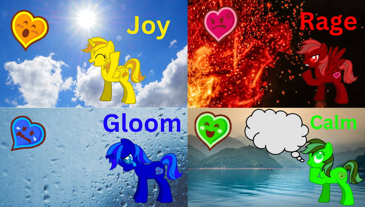 #3227612 - safe, artist:horseboy223, oc, oc:calm, oc:gloom, oc:joy, oc ...