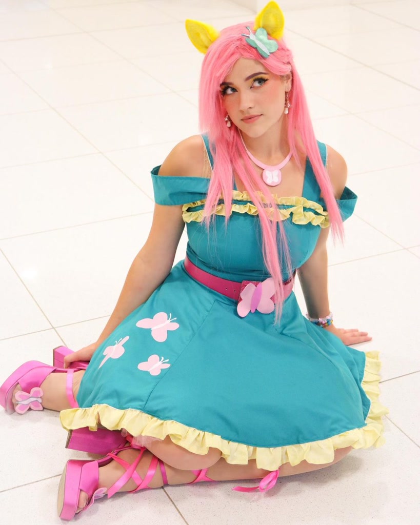 #3229289 - safe, artist:gianaxrose, fluttershy, human, uk ponycon, g4, clothes, cosplay, costume ...