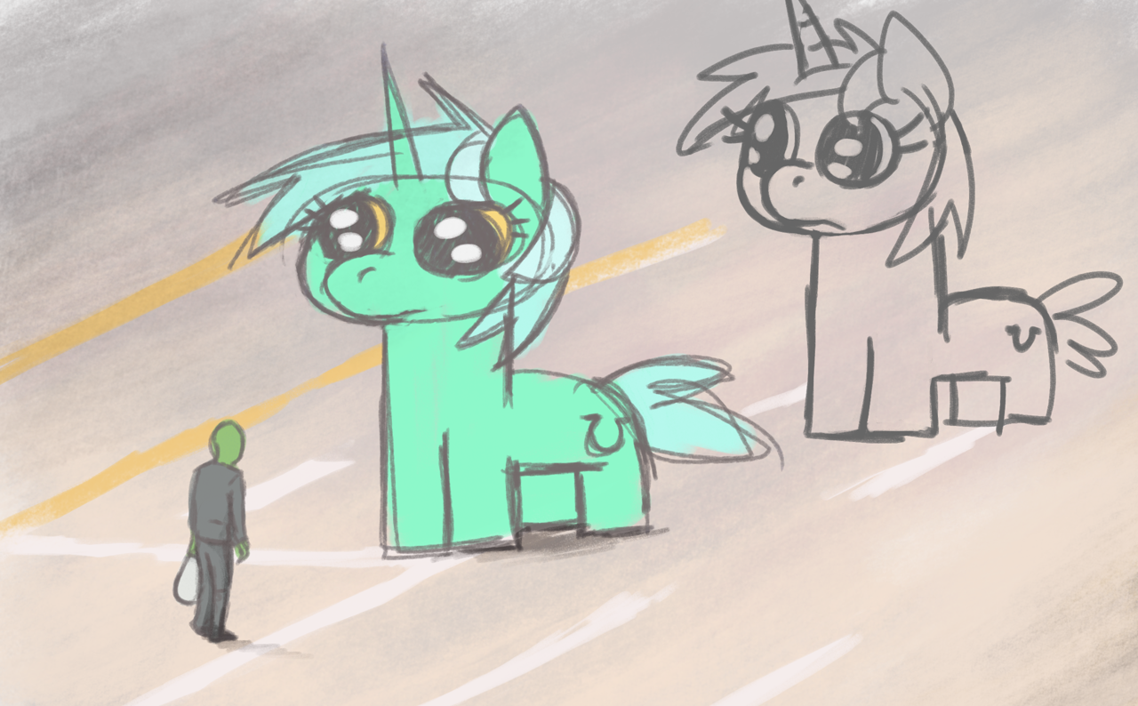 #3212107 - safe, artist:t72b, lyra heartstrings, oc, oc:anon, pony ...