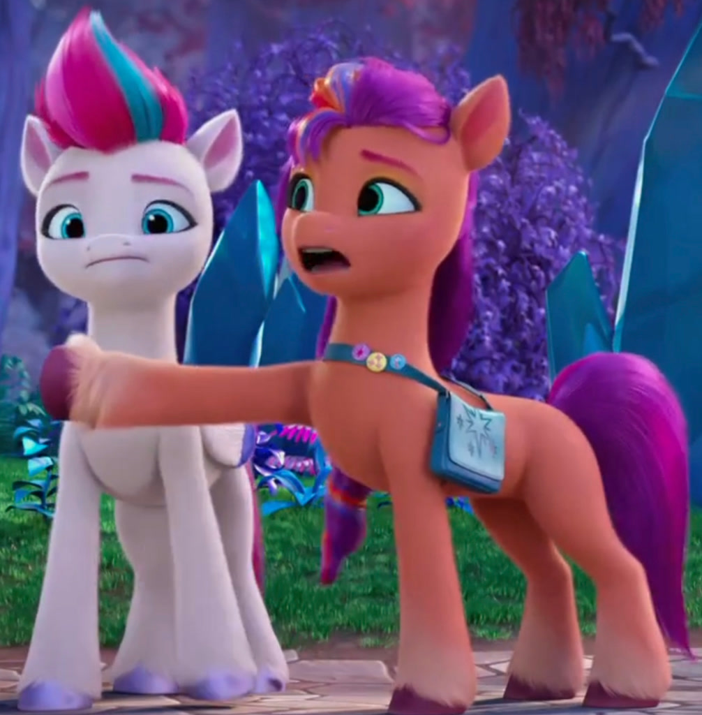 #3212144 - safe, screencap, sunny starscout, zipp storm, earth pony, pegasus, pony, father of ...