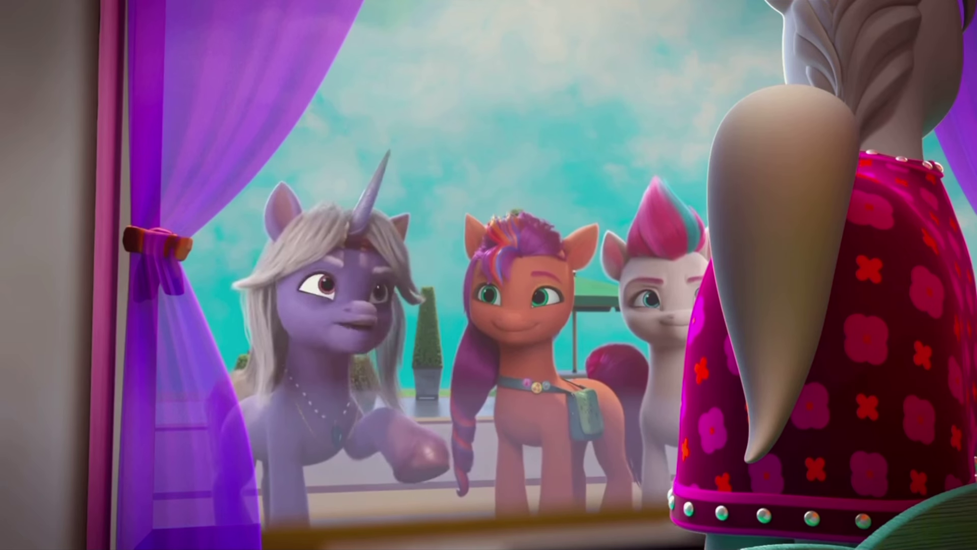 #3213291 - safe, screencap, elder flower, lookie uppie, sunny starscout ...