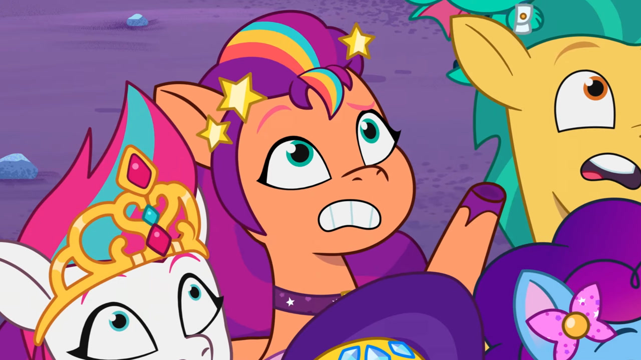 #3213657 - safe, screencap, hitch trailblazer, misty brightdawn, pipp petals, sparky sparkeroni ...