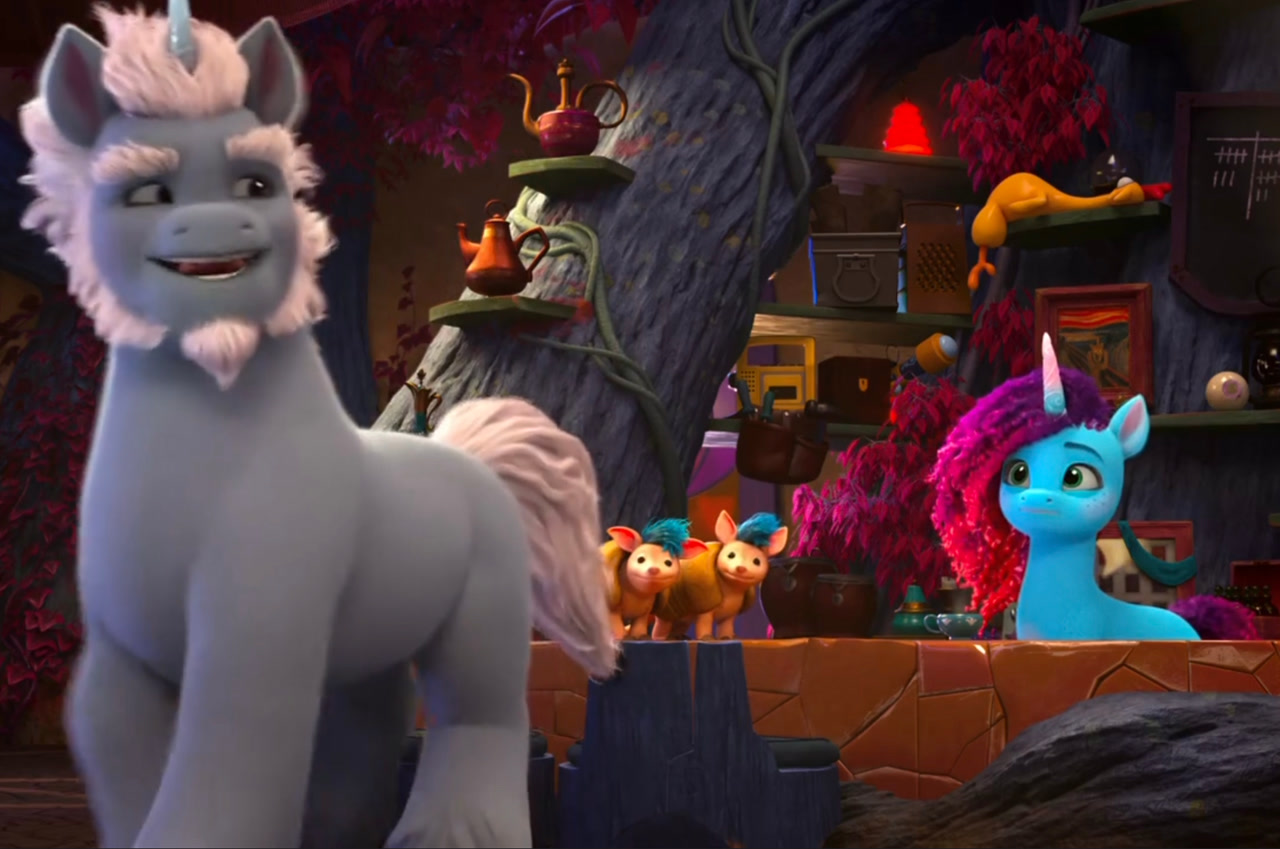 #3214134 - safe, screencap, alphabittle blossomforth, misty brightdawn, armadillo, pony, unicorn ...