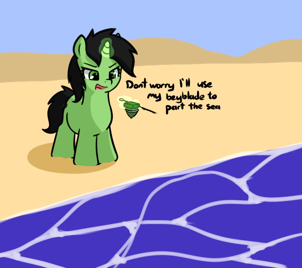 #3215291 - safe, artist:neuro, oc, oc:filly anon, pony, unicorn, beach ...