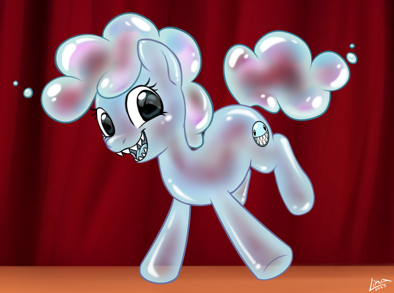 #3237432 - safe, artist:lina, artist:megabait, earth pony, pony, bubble, bubble (tadc), bubble ...