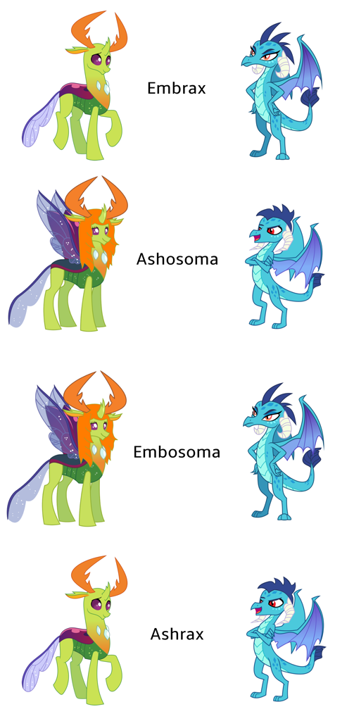 #3237990 - safe, princess ember, thorax, changedling, changeling ...