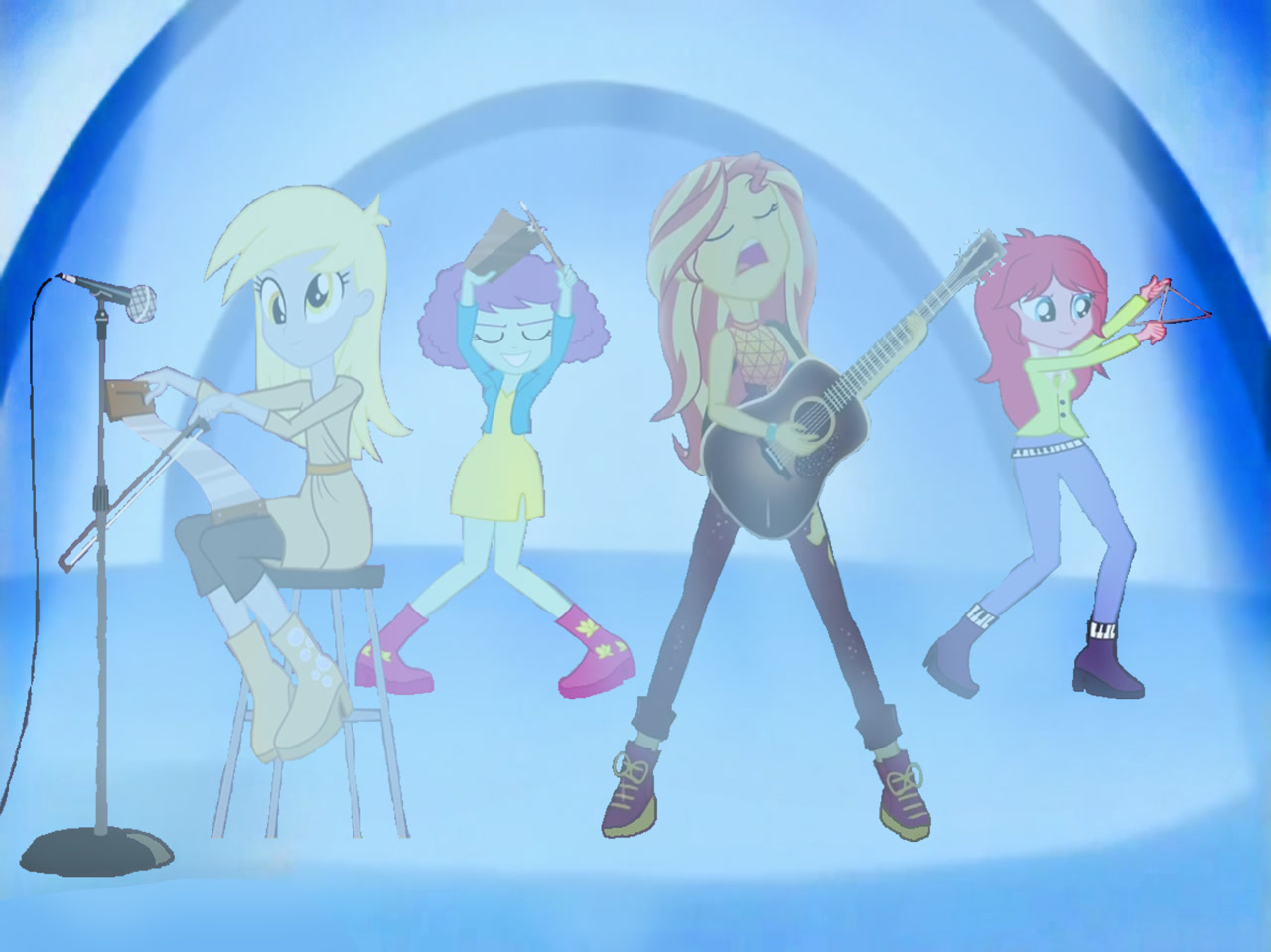 #3238452 - safe, artist:bigpurplemuppet99, blueberry pie, derpy hooves ...