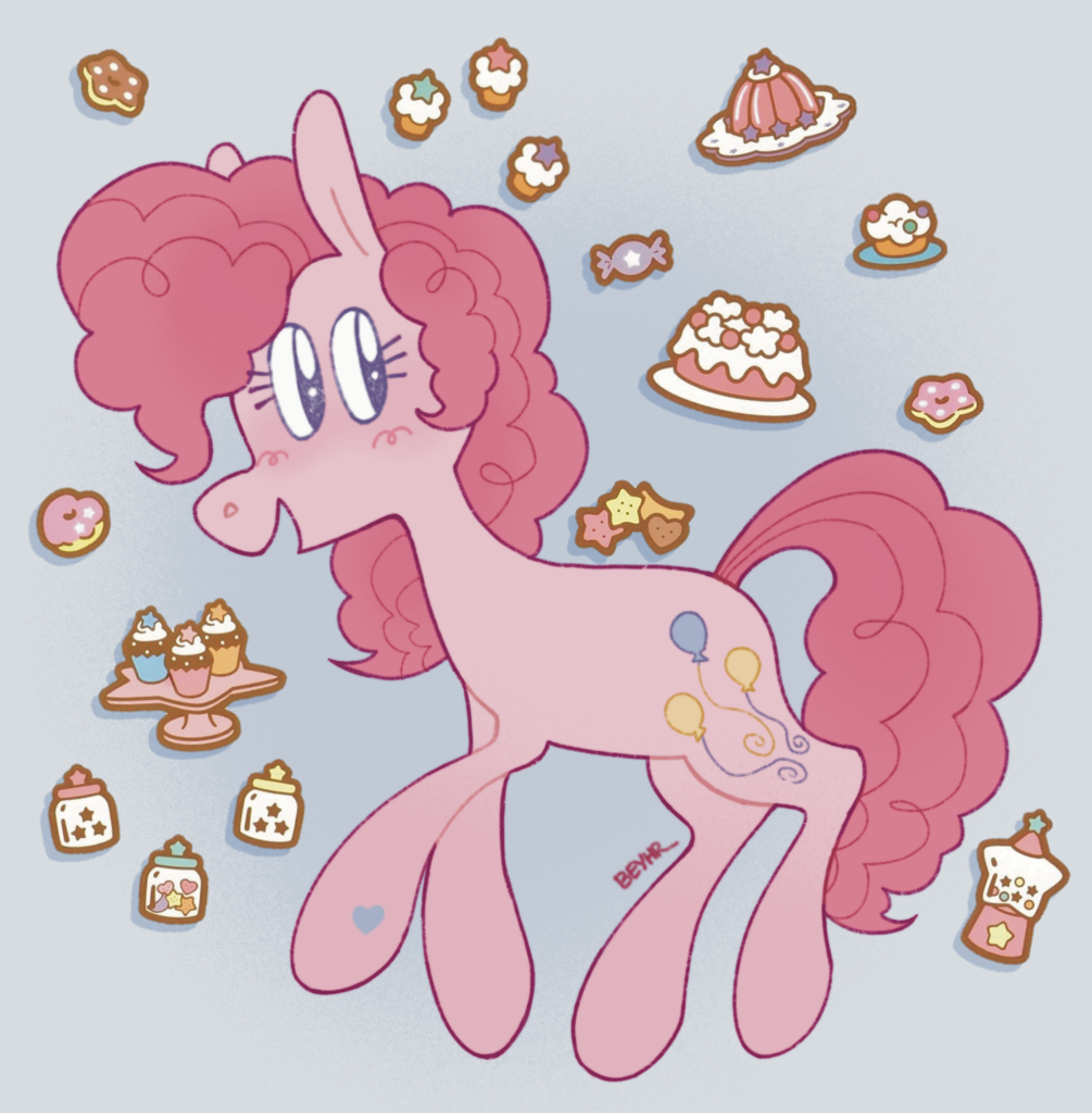 #3238780 - safe, artist:beyhr, pinkie pie, earth pony, pony, g4, blush ...