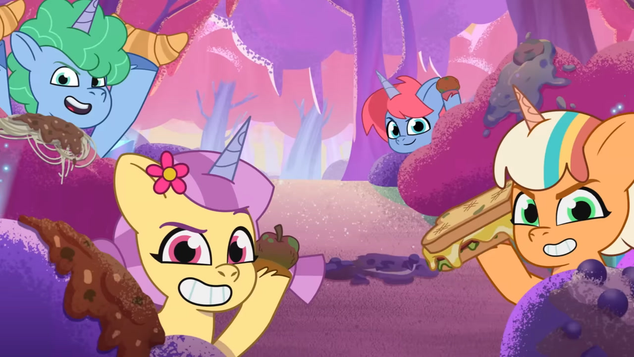 #3239647 - safe, screencap, kazoo (g5), molly blossom, peach fizz, pony ...