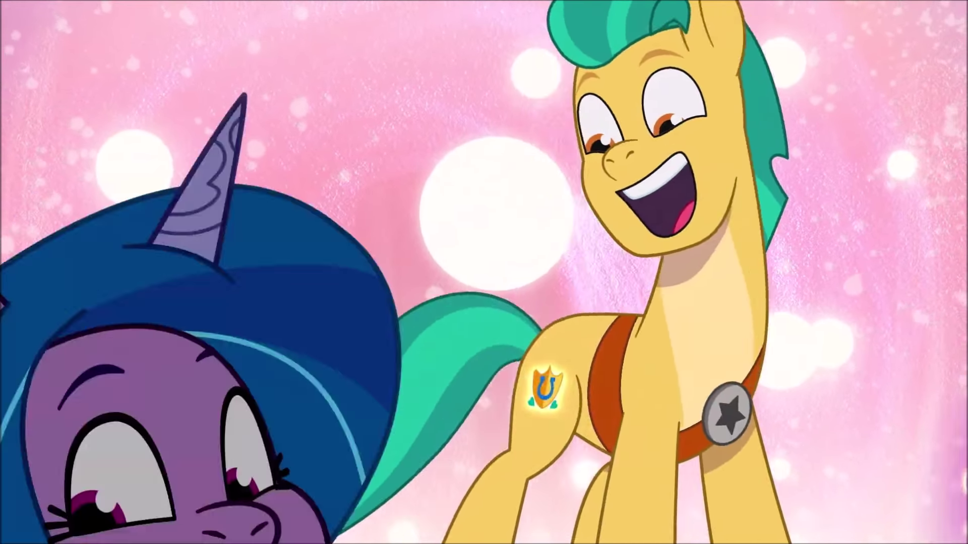 #3241392 - safe, screencap, alphabittle blossomforth, dahlia, glory (g5), hitch trailblazer ...