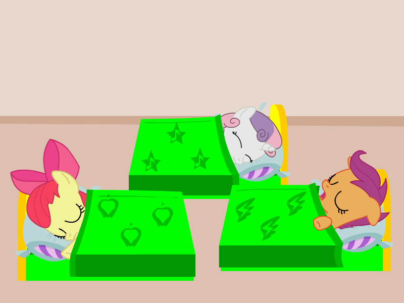 #3241883 - safe, artist:sleep-mast-r-2023, apple bloom, scootaloo, sweetie belle, earth pony ...