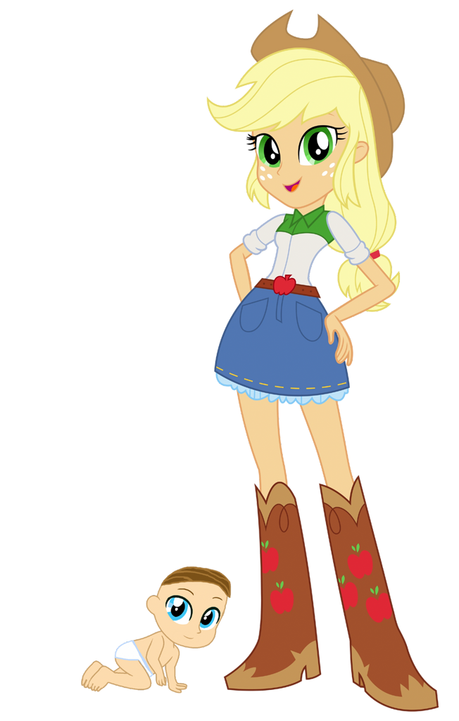 #3241996 - safe, artist:josephpatrickbrennan, applejack, oc, equestria ...