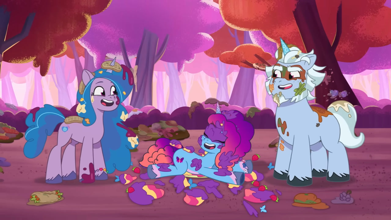 #3242336 - safe, screencap, alphabittle blossomforth, izzy moonbow, misty brightdawn, pony ...