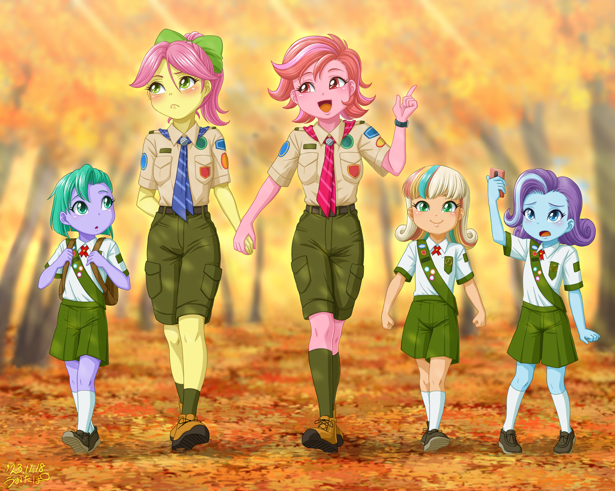 #3243007 - safe, artist:uotapo, glory (g5), peach fizz, posey bloom ...