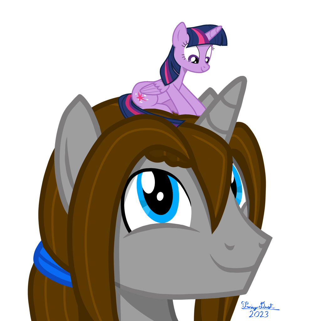 #3231613 - safe, artist:twiny dust, twilight sparkle, oc, oc:dust, alicorn, pony, unicorn, g4 ...