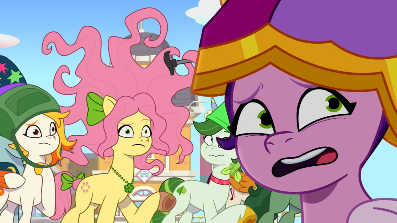 #3232027 - safe, screencap, dapple, flare (g5), pipp petals, posey bloom, rufus, 莉芙, earth pony ...