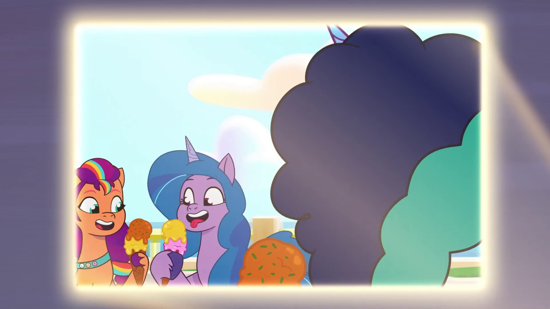 #3232289 - safe, screencap, hitch trailblazer, izzy moonbow, misty brightdawn, pipp petals ...