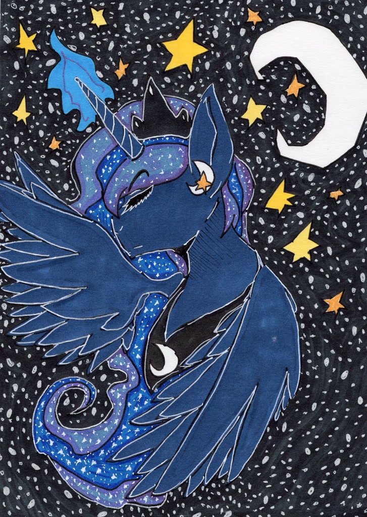 #3244572 - safe, artist:coffeefueledchainsaw, princess luna, alicorn ...