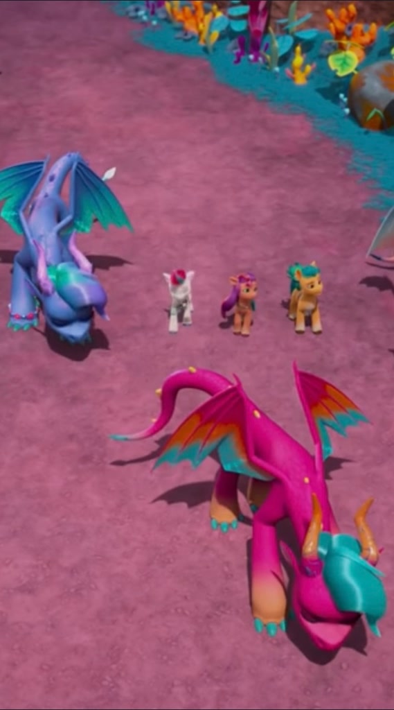 #3245027 - safe, screencap, blaize skysong, fountain (g5), hitch trailblazer, sparky sparkeroni ...