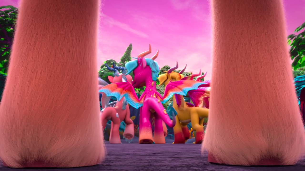 #3245965 - safe, screencap, blaize skysong, leaf (g5), luxxe, sunny starscout, tumble (g5 ...