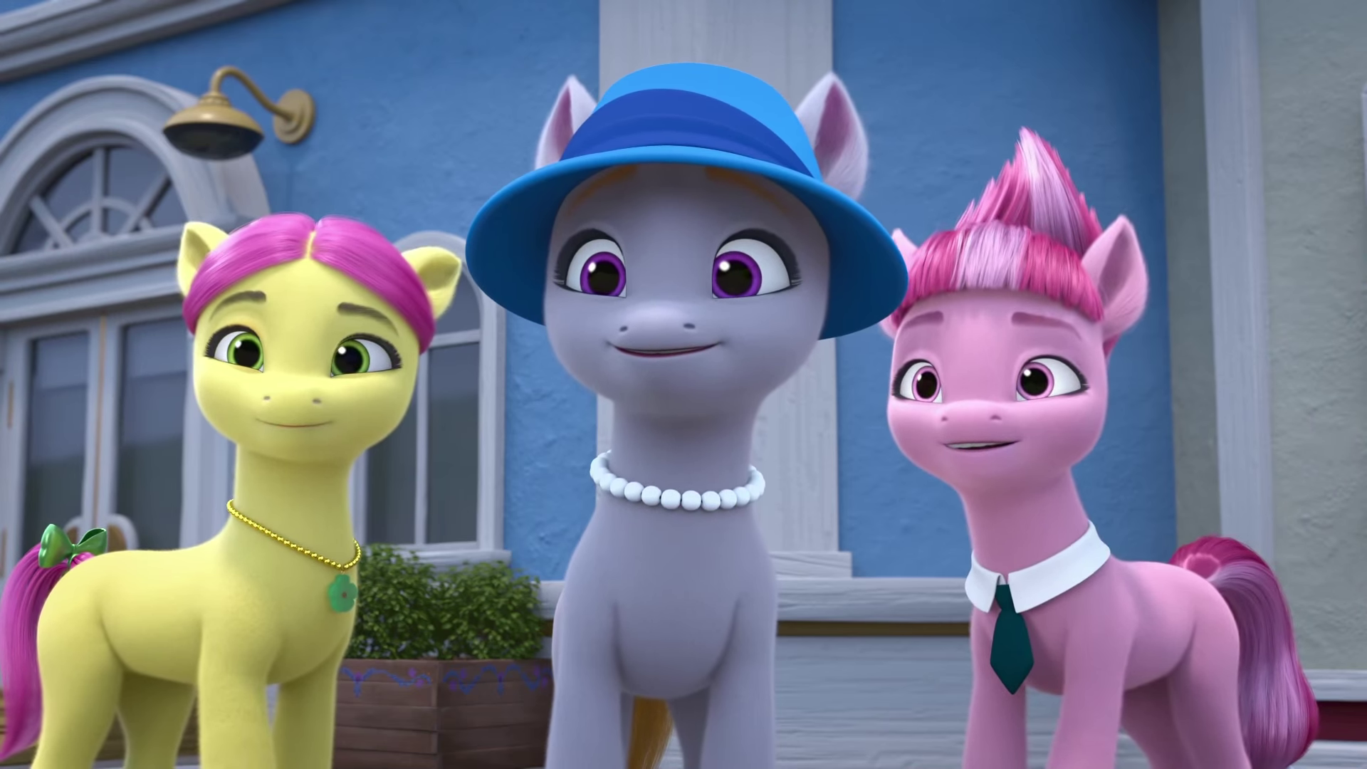 #3246431 - safe, screencap, misty brightdawn, posey bloom, sprout cloverleaf, sweets (g5), earth ...