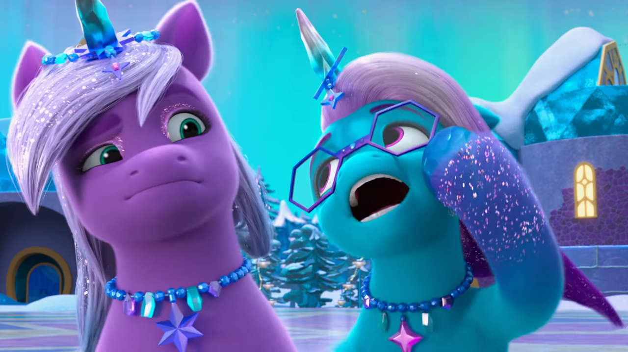 #3247096 - safe, screencap, comet (g5), violet frost, auroricorn, pony ...