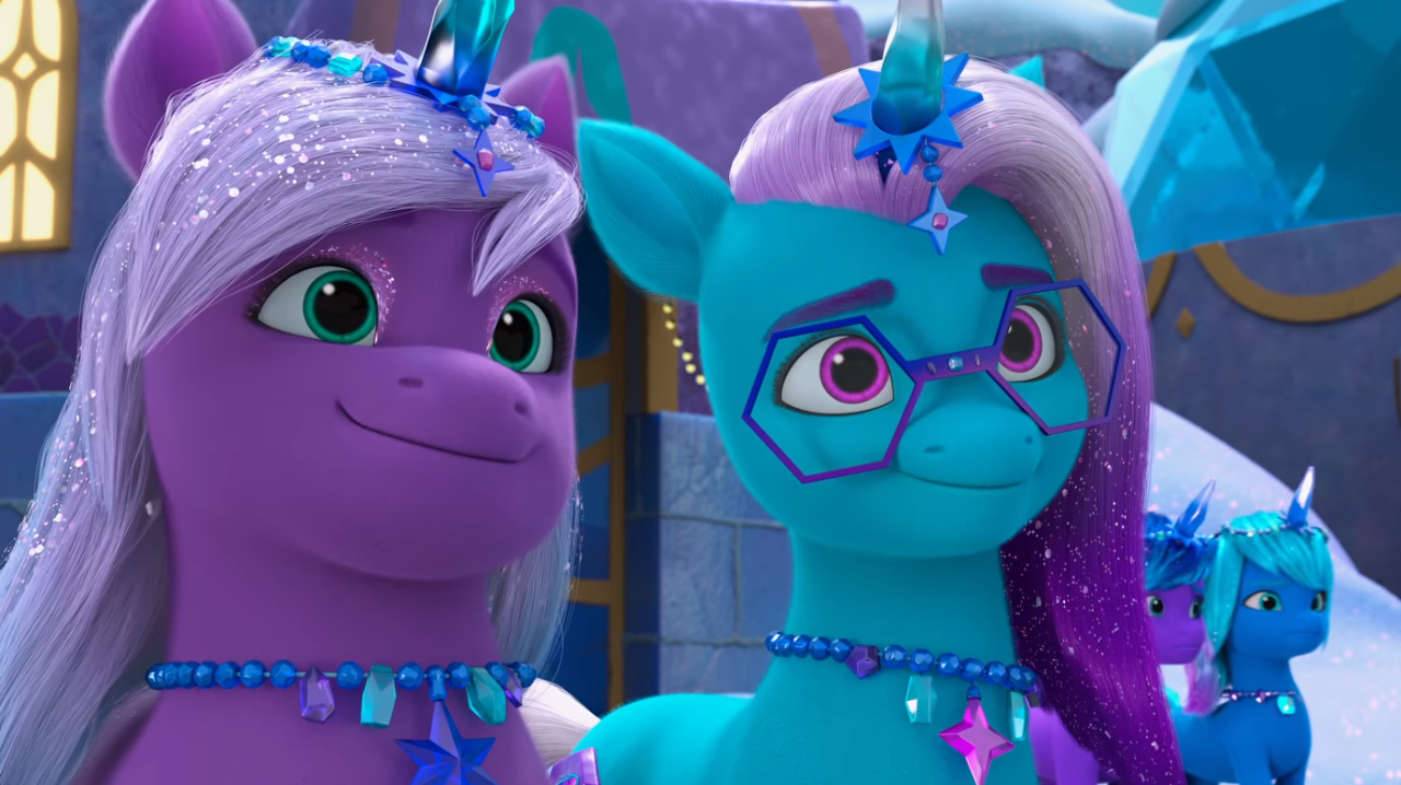 #3247105 - safe, screencap, comet (g5), violet frost, auroricorn, pony, unicorn, g5, my little ...