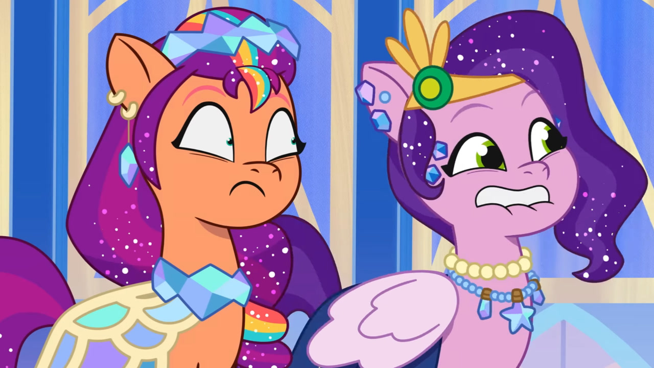 #3247694 - safe, screencap, pipp petals, sunny starscout, earth pony ...