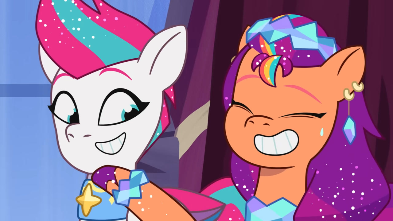 #3248507 - safe, screencap, sunny starscout, zipp storm, earth pony ...