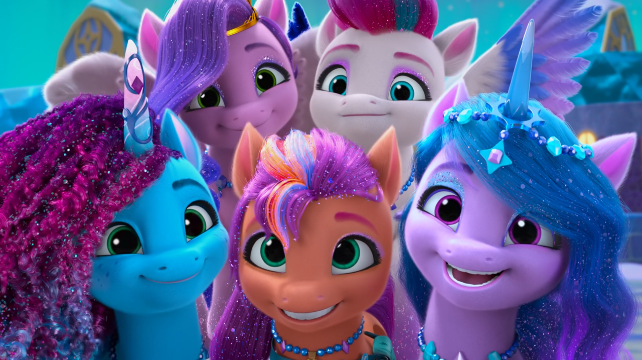 #3249291 - safe, screencap, izzy moonbow, misty brightdawn, pipp petals ...