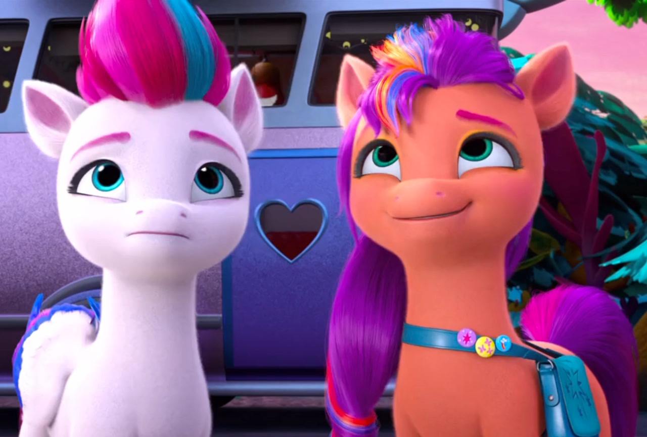 #3249857 - safe, screencap, sunny starscout, zipp storm, earth pony, pegasus, pony, g5, my ...