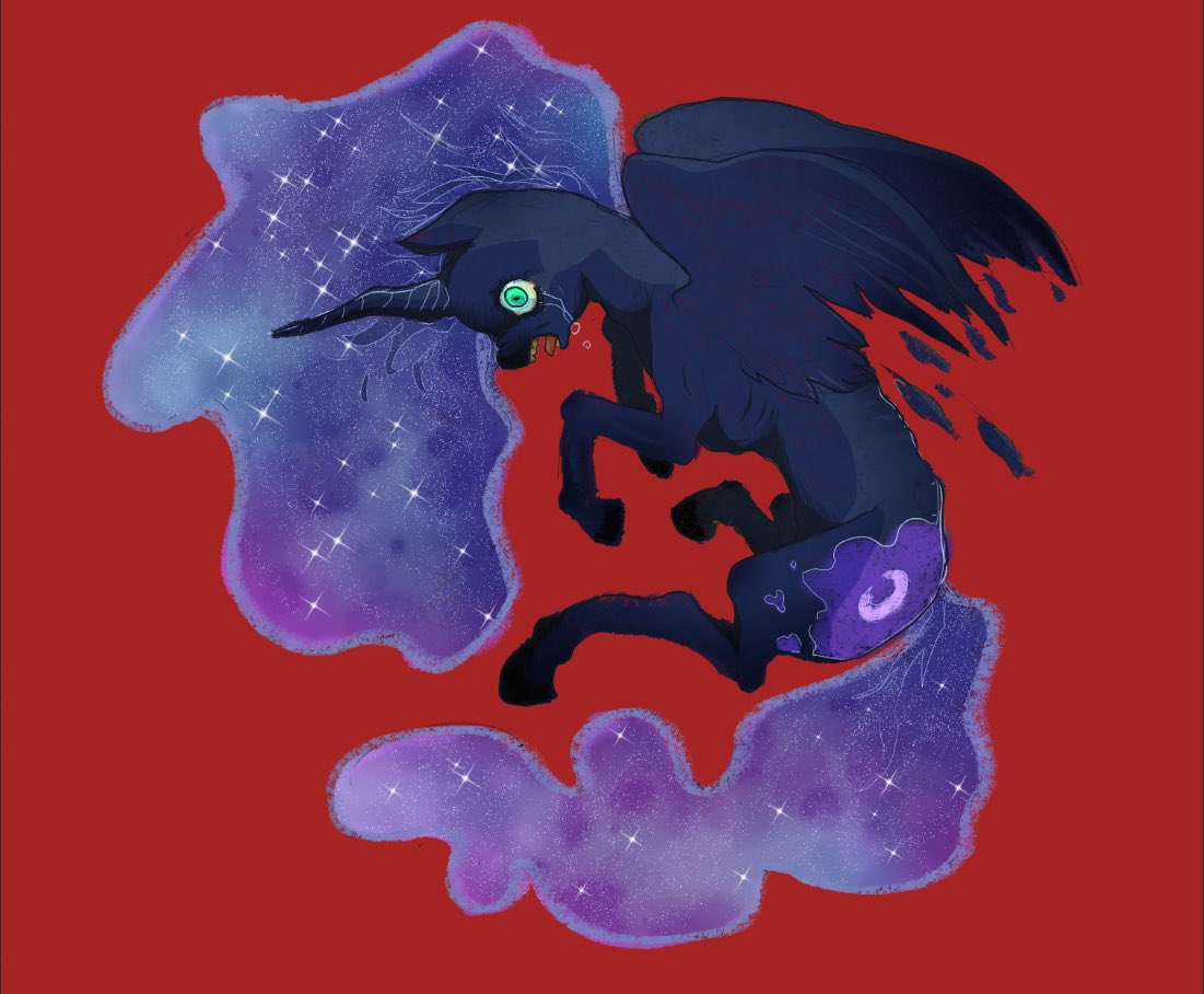 #3232535 - safe, alternate version, artist:3leech, nightmare moon ...