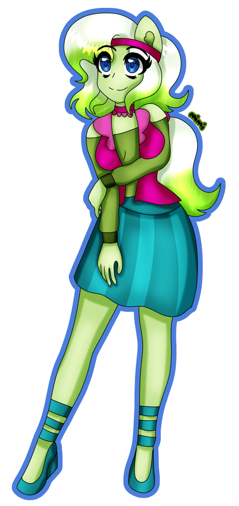 #3232800 - safe, artist:dazzlingmimi, minty (g5), anthro ...