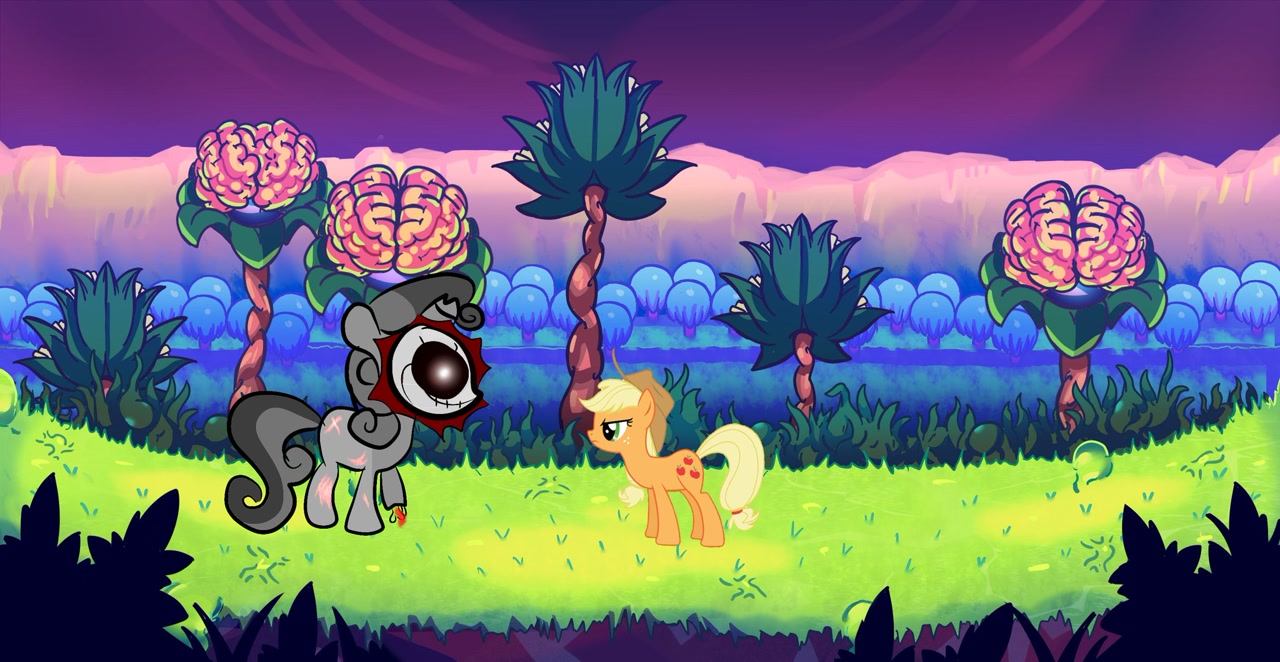 #3233089 - semi-grimdark, artist:estrella soffia, applejack, sweetie ...