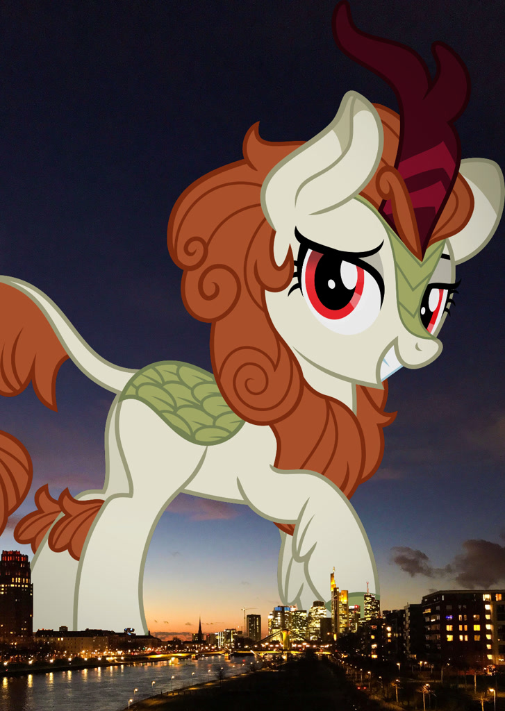 #3251433 - safe, artist:jhayarr23, edit, editor:jaredking779, autumn blaze, kirin, g4, attack on ...